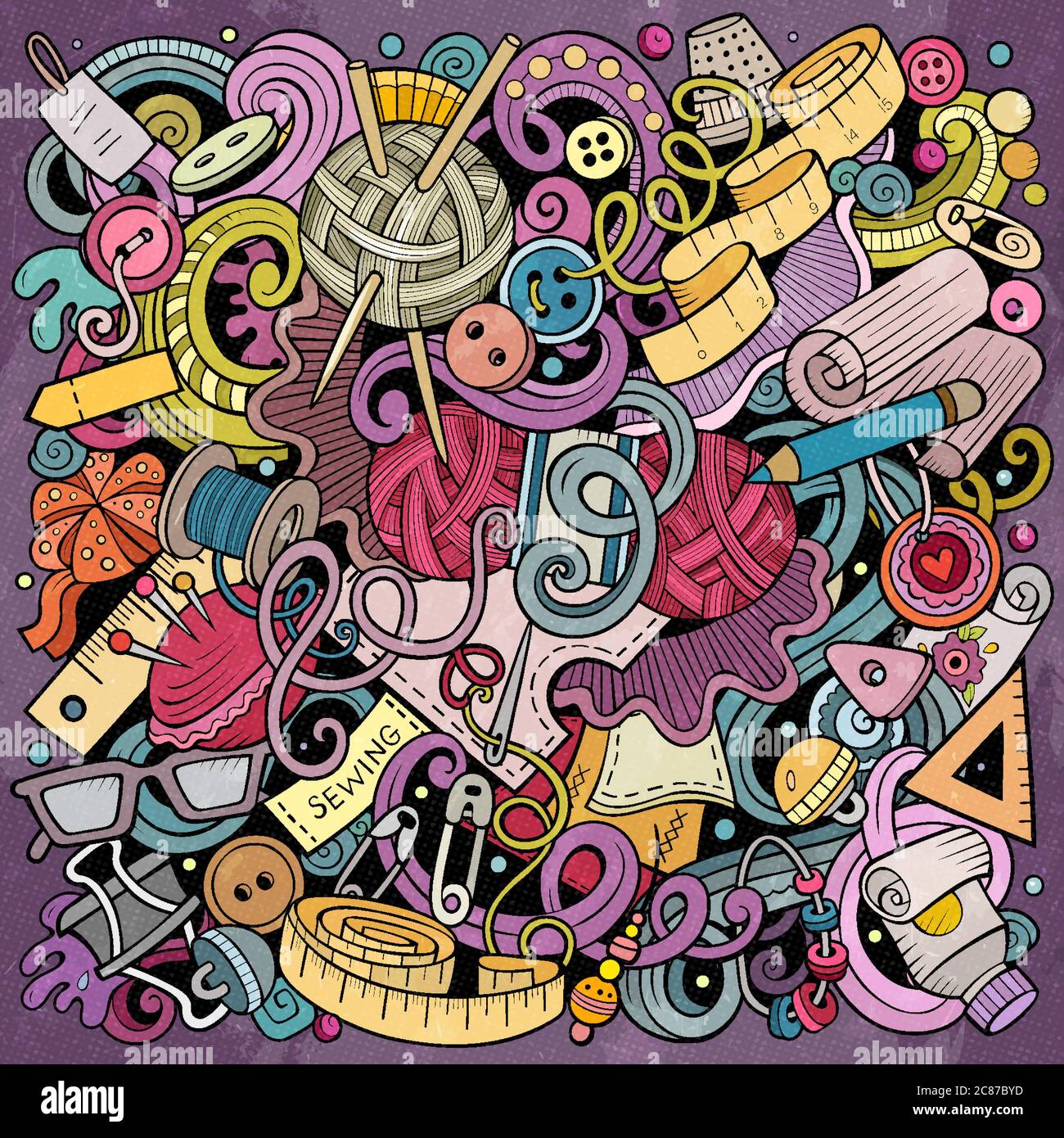 Hand Made hand drawn vector doodles illustration. Handmade poster ...