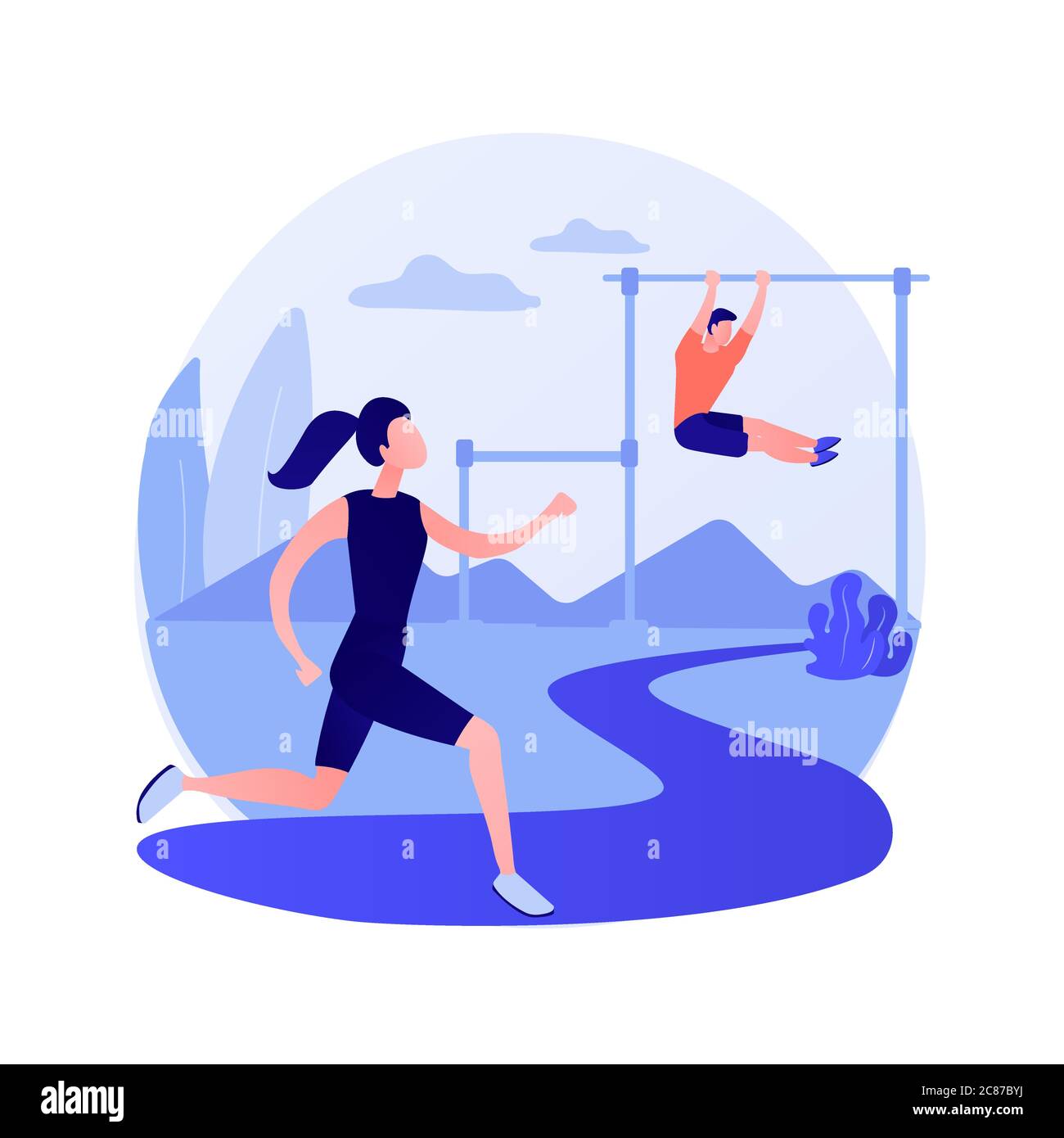 Outdoor workout isolated cartoon Stock Vector Images - Alamy