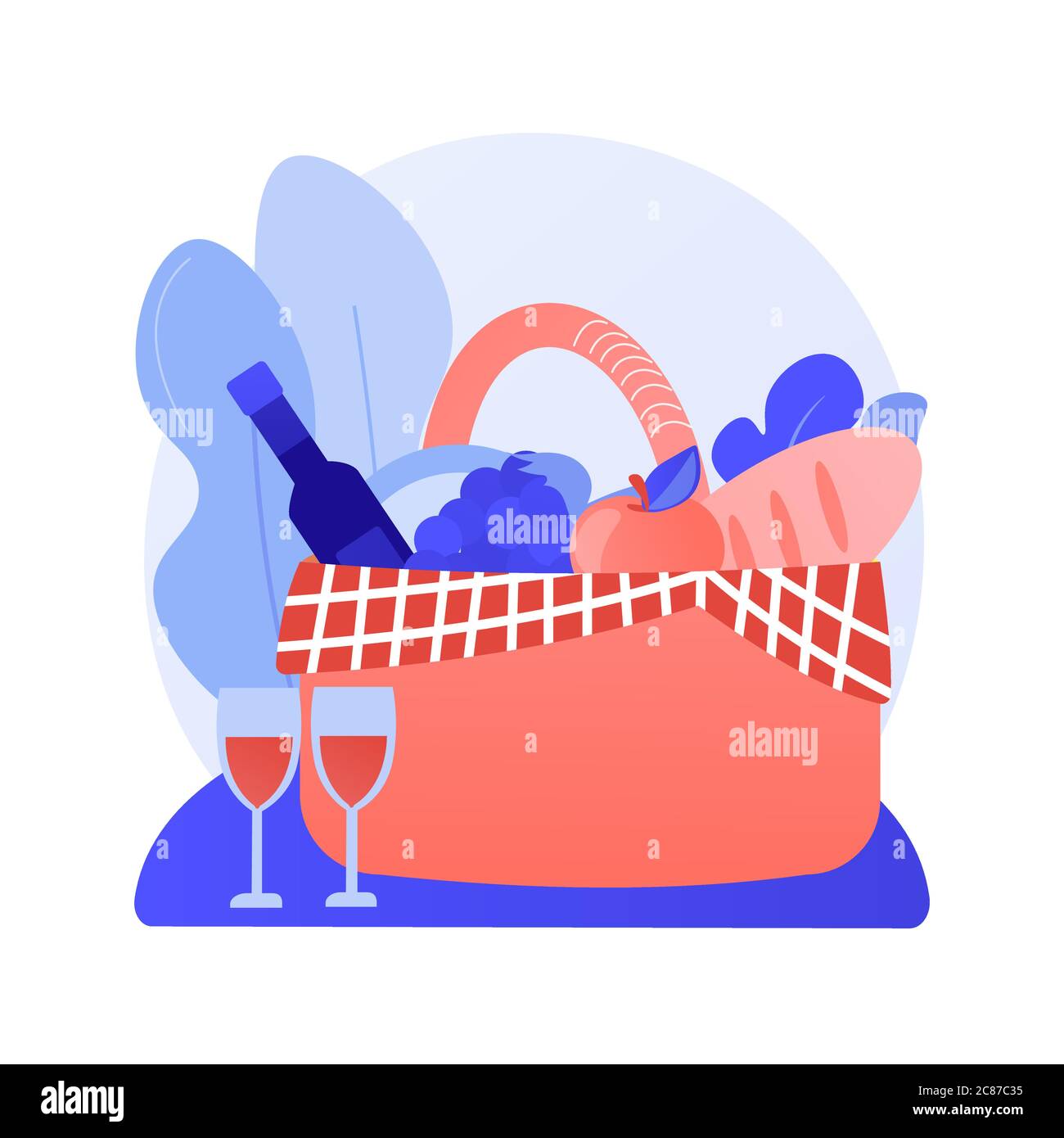 Spring picnic blanket Cut Out Stock Images & Pictures - Alamy