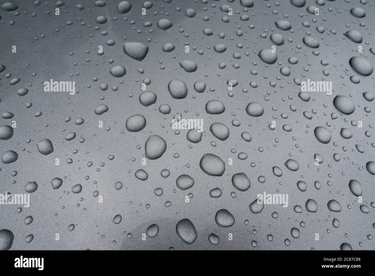 Water drops on metal surface Stock Photo - Alamy