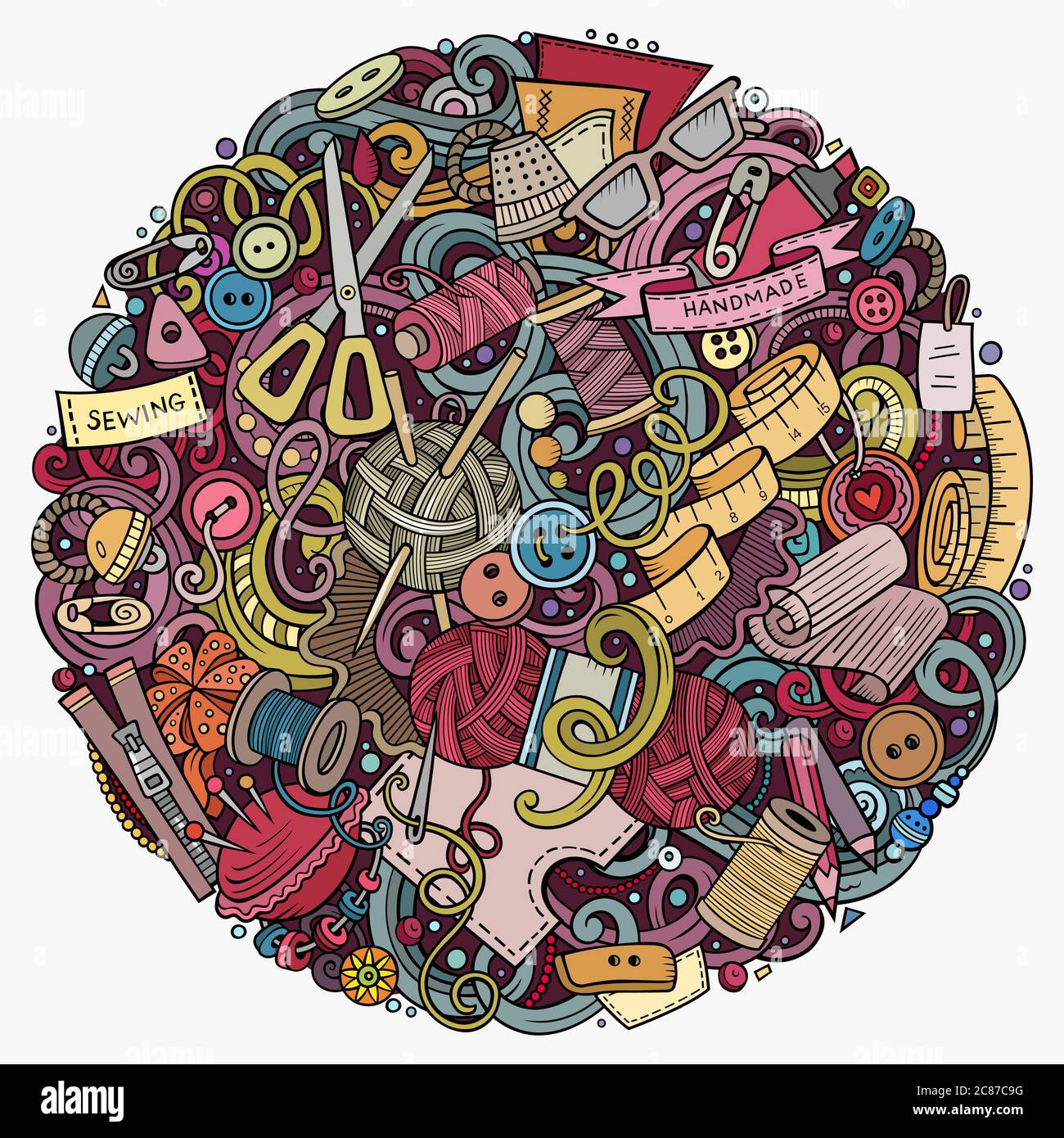 Cartoon vector doodles Handmade illustration Stock Vector Image & Art ...