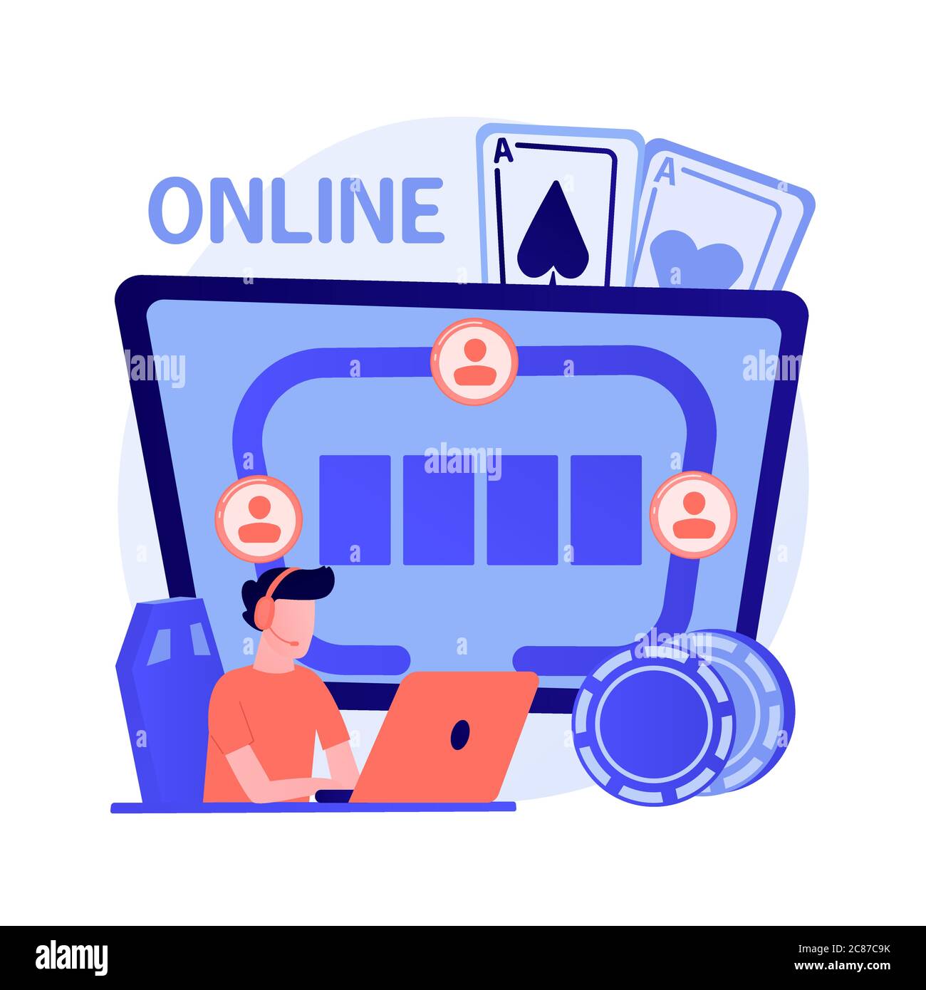 Online gambling laptop Stock Vector Images - Alamy