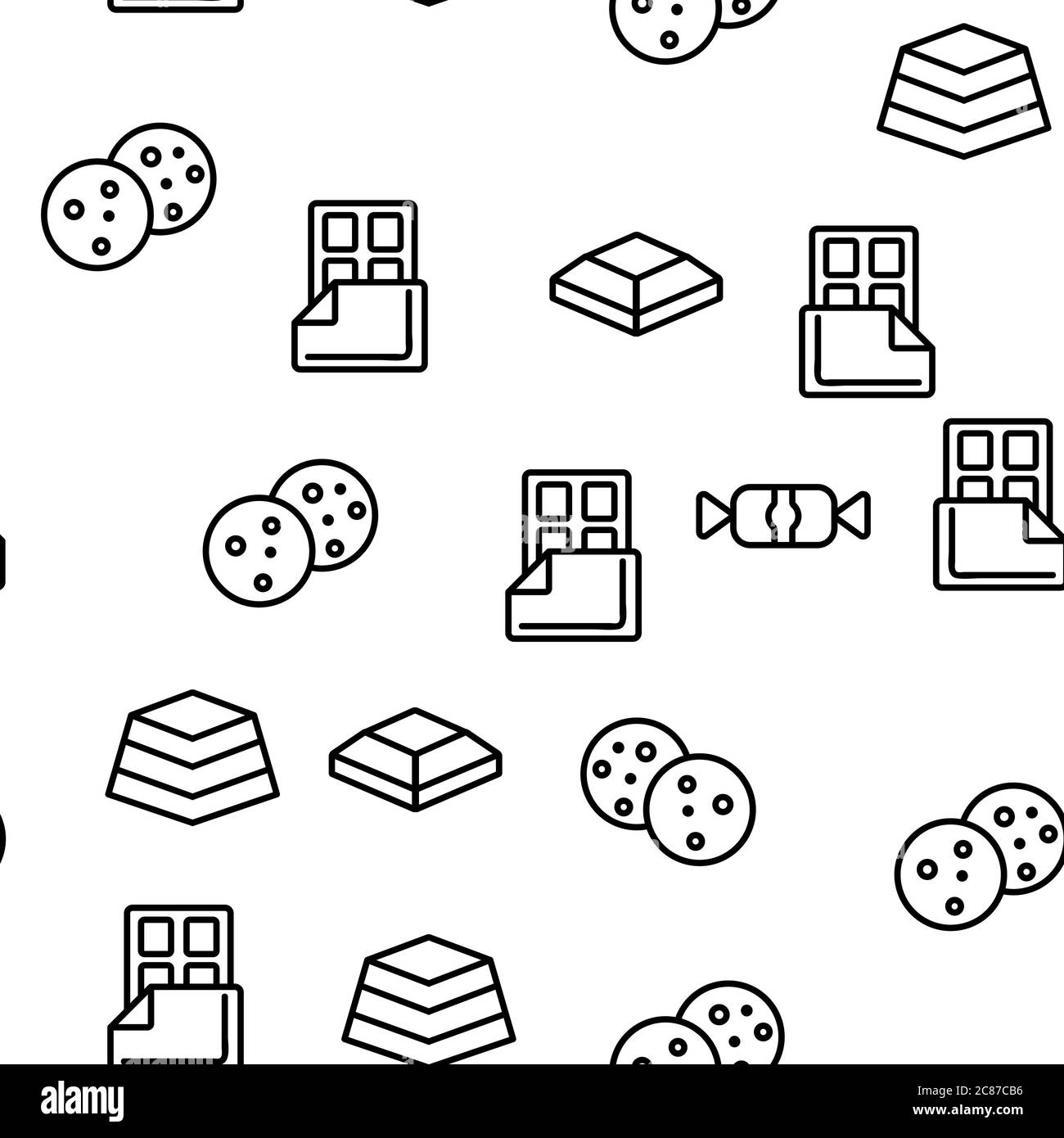 Chocolate Vector Seamless Pattern Stock Vector Image & Art - Alamy
