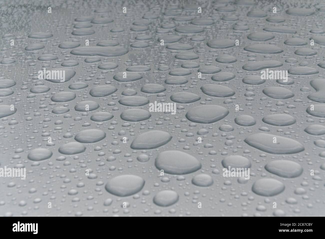 Water drops on metal surface Stock Photo - Alamy