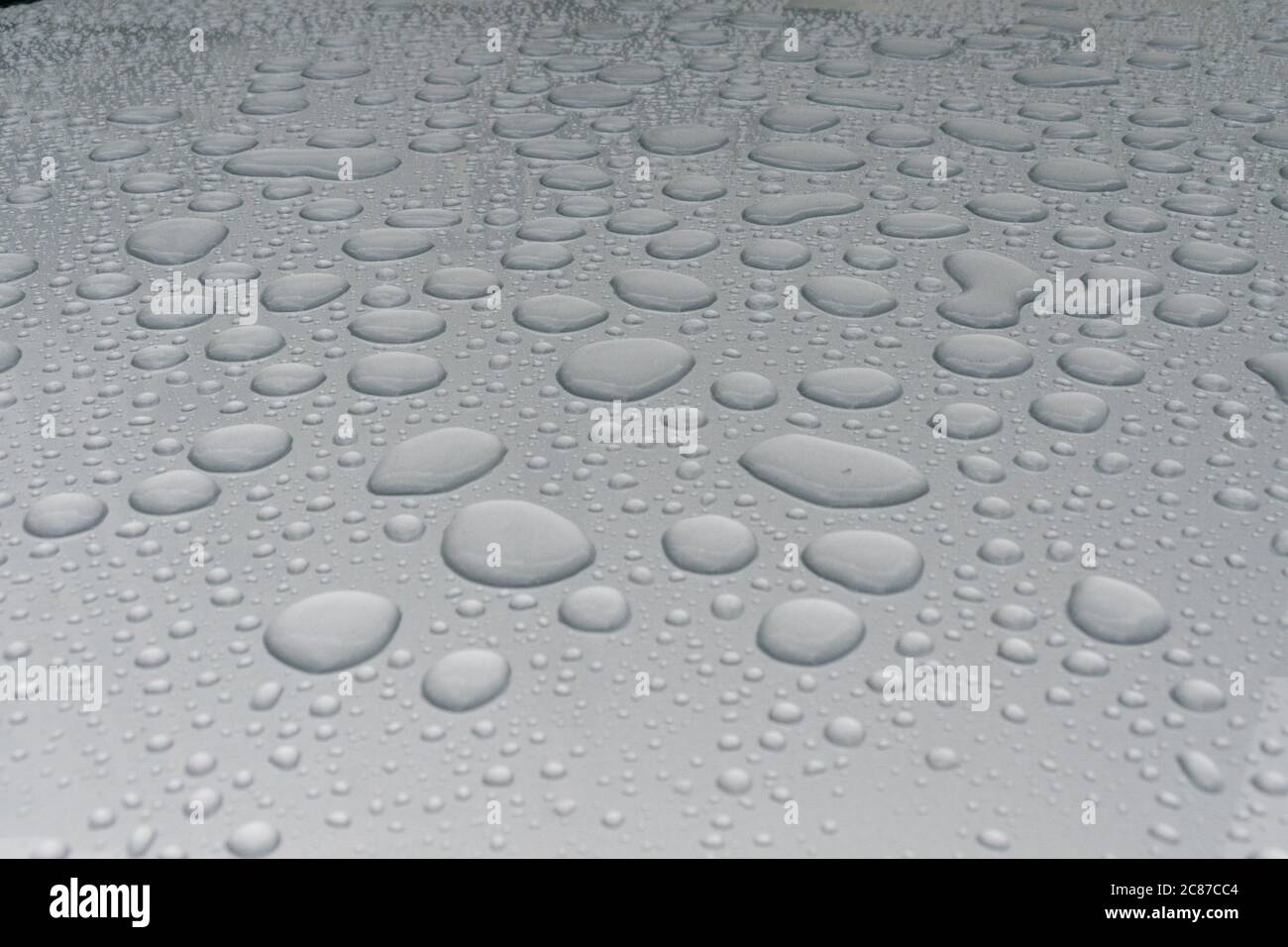 Water drops on metal surface Stock Photo - Alamy