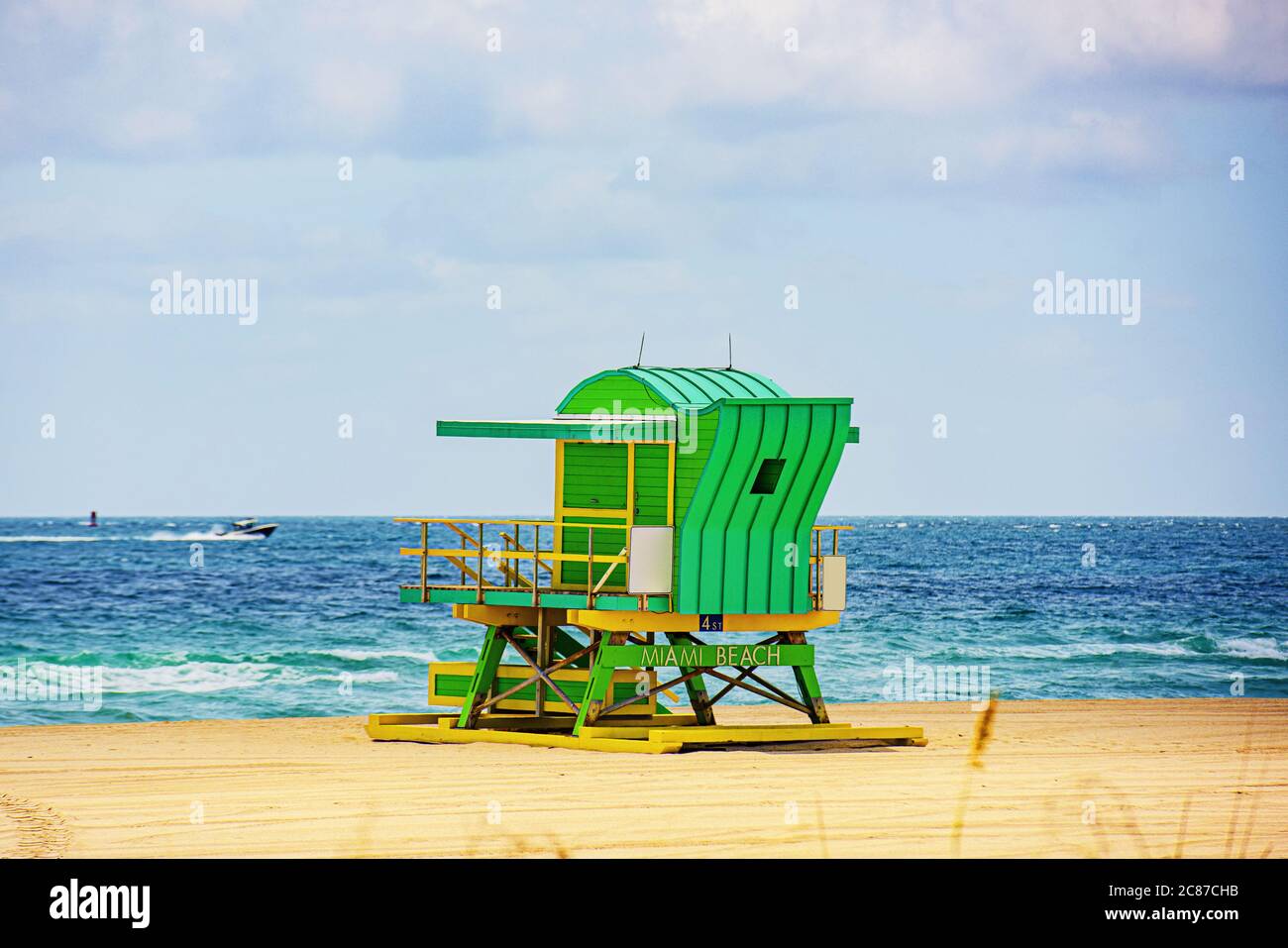 Miami Beach Lifeguard Stand in the Florida sunshine. Miami Beach ...
