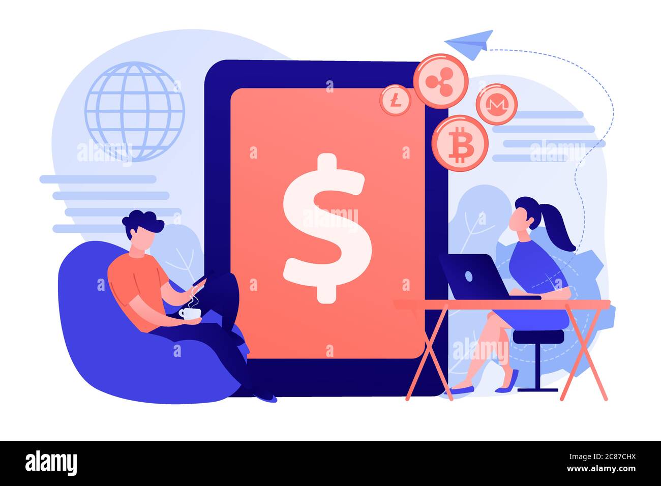 Digital currency concept vector illustration Stock Vector Image & Art ...