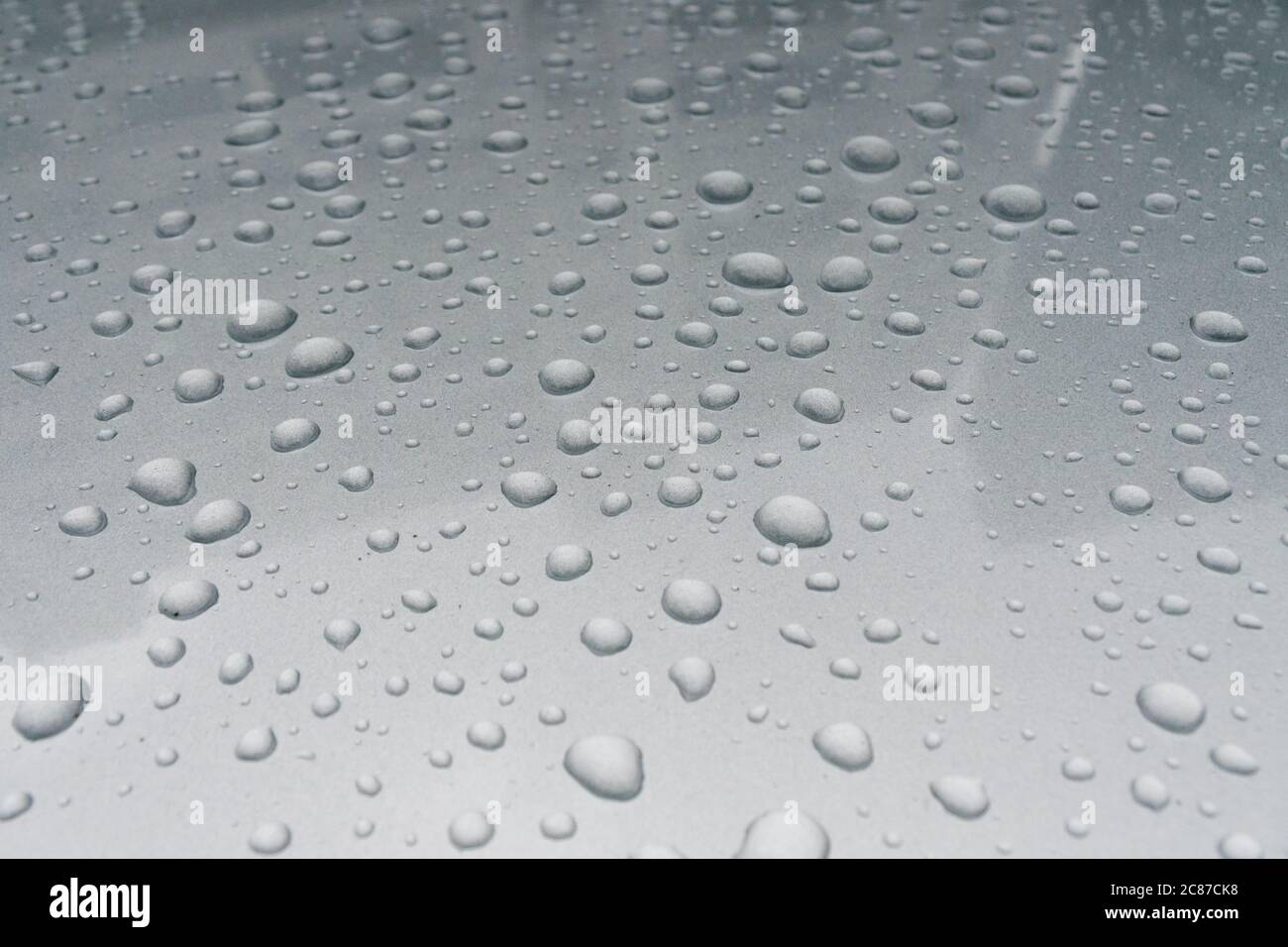 Water drops on metal surface Stock Photo - Alamy