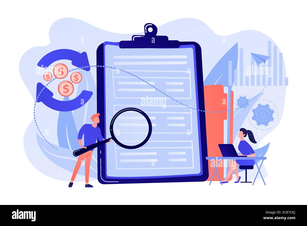 Cash flow statement concept vector illustration Stock Vector Image ...