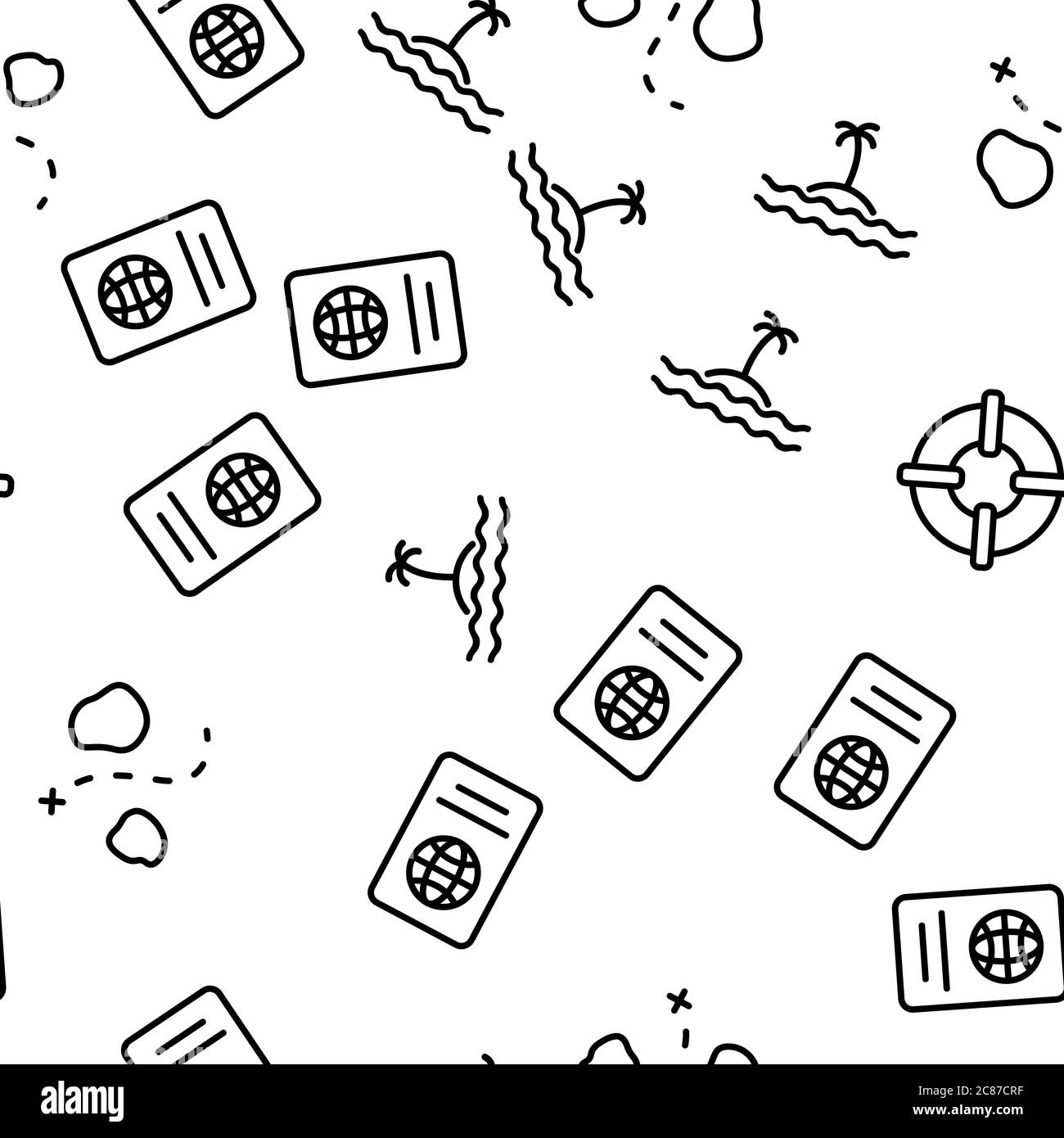 Cruise Travel Vector Seamless Pattern Stock Vector Image & Art - Alamy