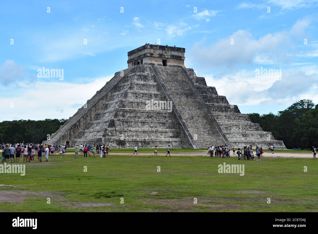 El Castillo at Chichen Itzá. A step pyramid in the ancient Maya City in ...