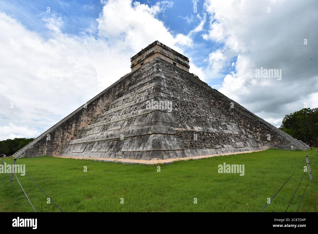 El Castillo at Chichen Itzá. A step pyramid in the ancient Maya City in ...