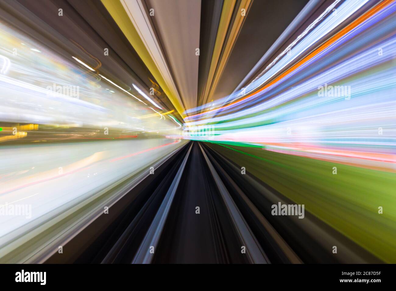 Speed motion in urban highway road tunnel Stock Photo - Alamy
