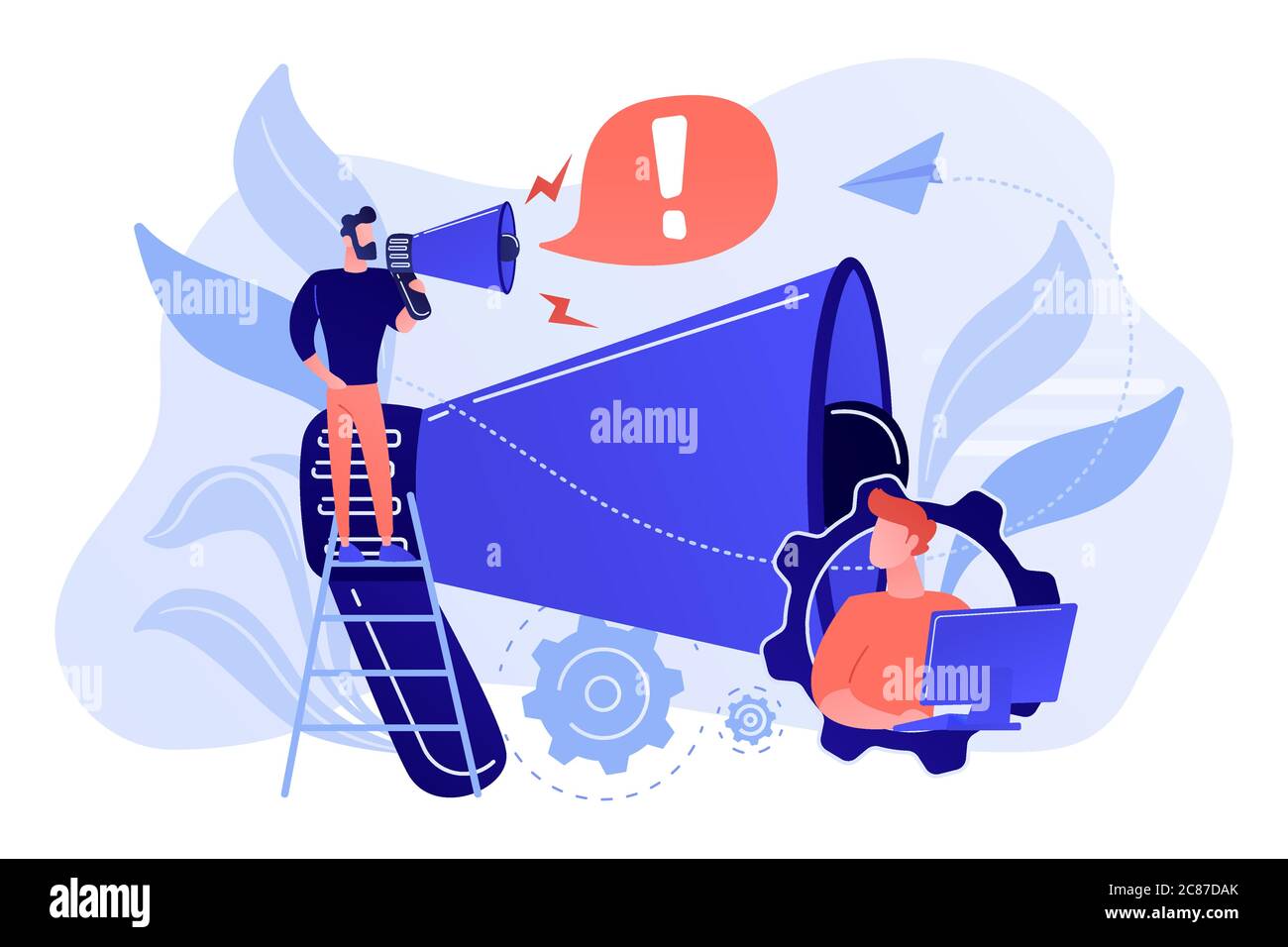Draw attention concept vector illustration Stock Vector Image & Art - Alamy