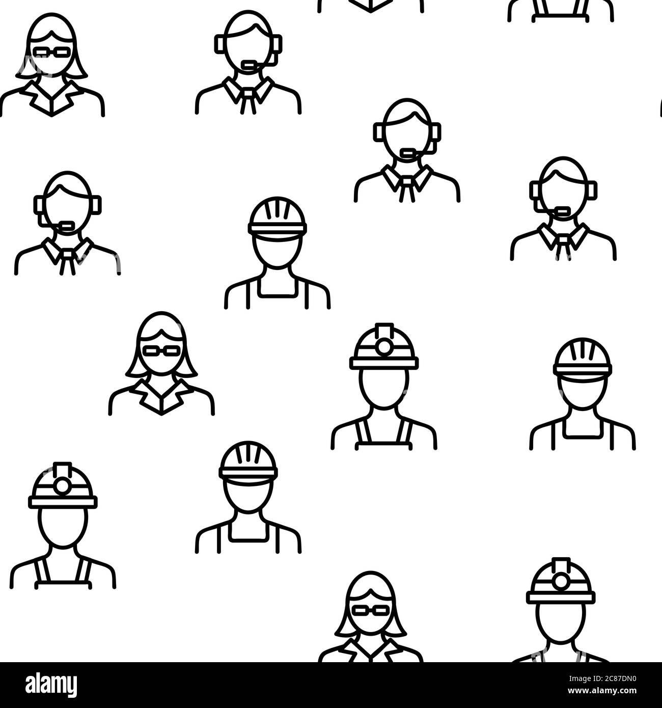 Occupation Vector Seamless Pattern Stock Vector Image & Art - Alamy