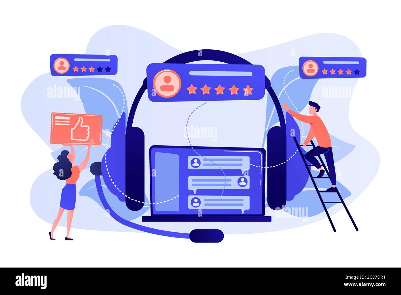 Customer self-service concept vector illustration Stock Vector Image ...