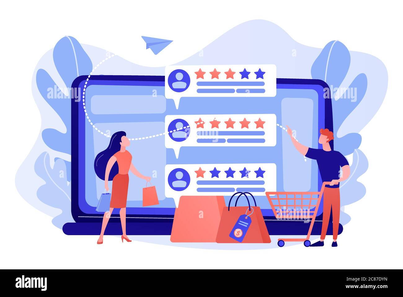 Seller reputation system concept vector illustration Stock Vector Image ...