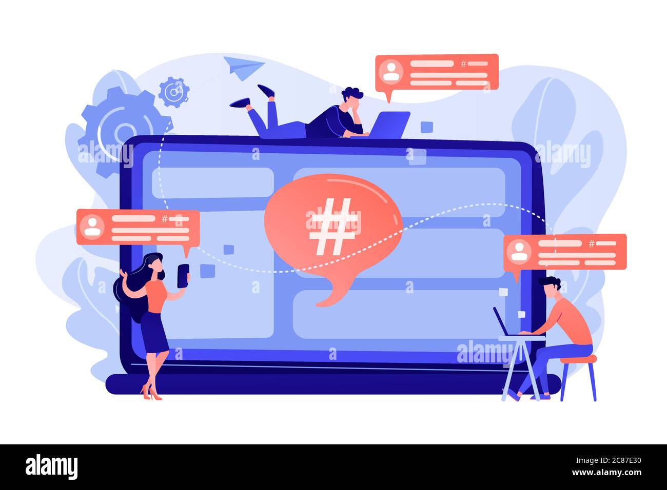 Microblog platform concept vector illustration Stock Vector Image & Art ...