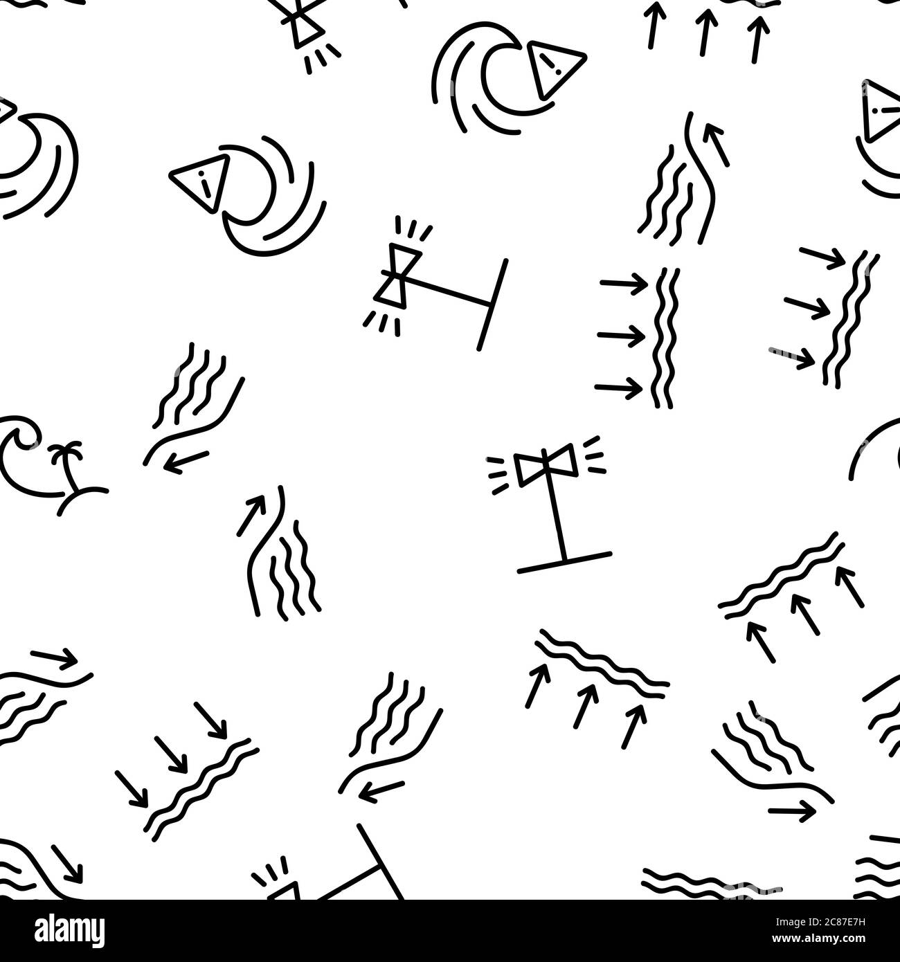 Tsunami Wave Vector Seamless Pattern Stock Vector Image & Art - Alamy