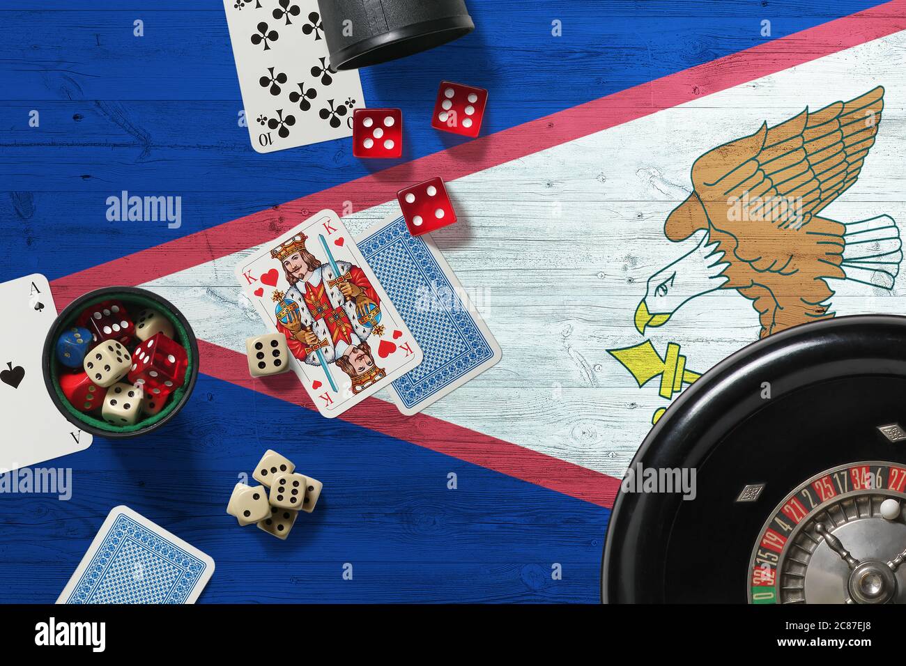 Round flag of american samoa hi-res stock photography and images - Alamy