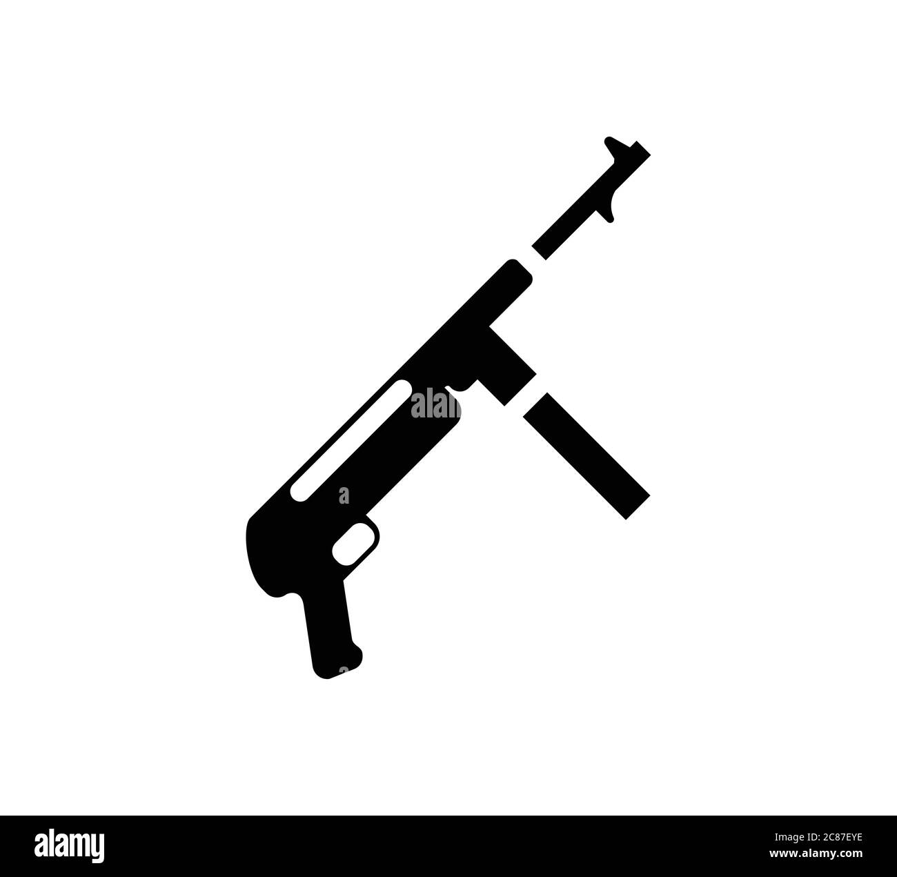 Machine gun vector isolated illustration. Machine gun icon Stock Vector ...