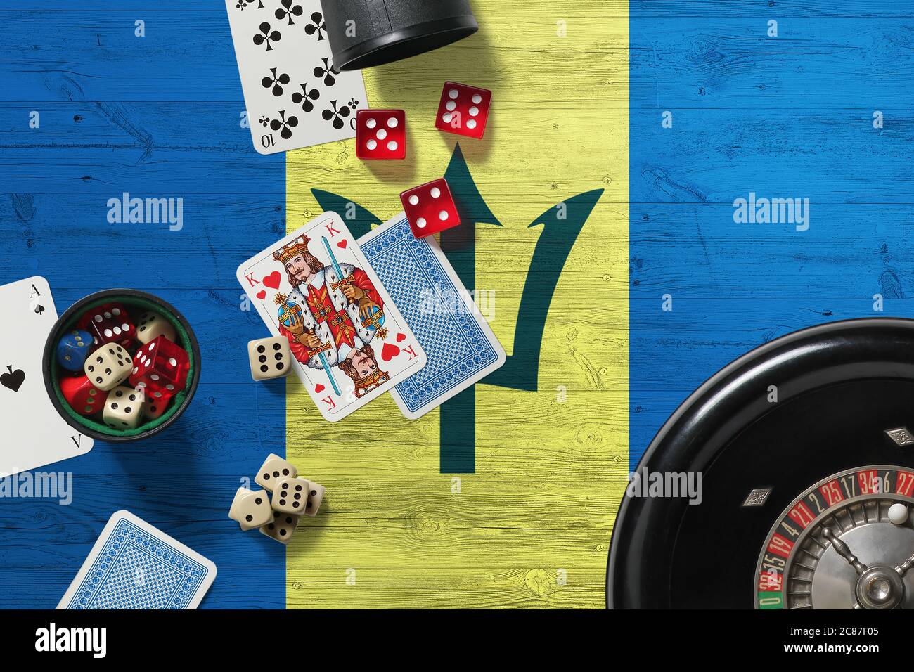 Round flag of barbados hi-res stock photography and images - Alamy