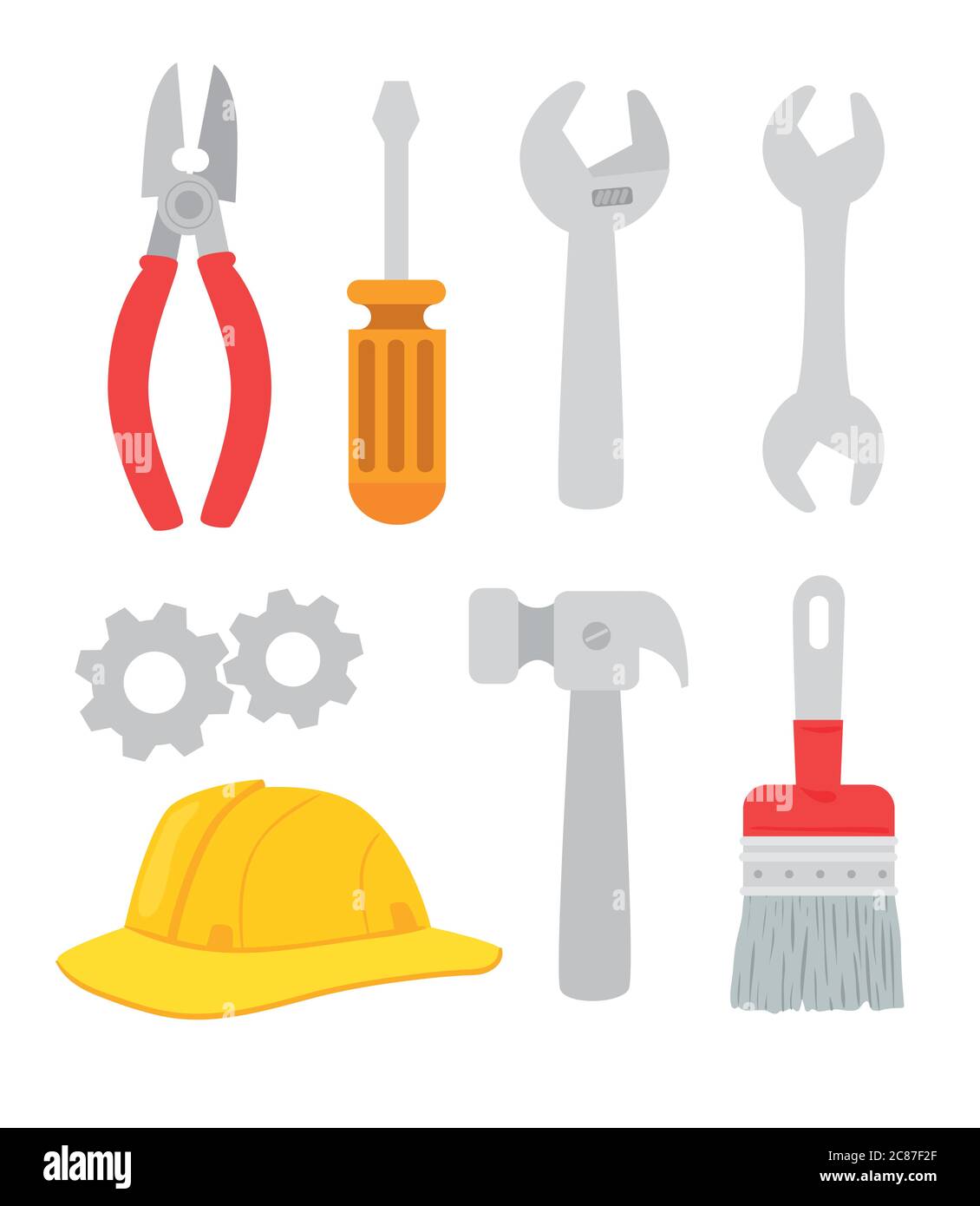 set of tools construction equipments Stock Vector Image & Art - Alamy