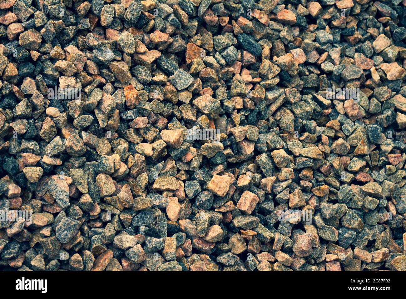 Small broken stones used for construction. Natural material for columns ...