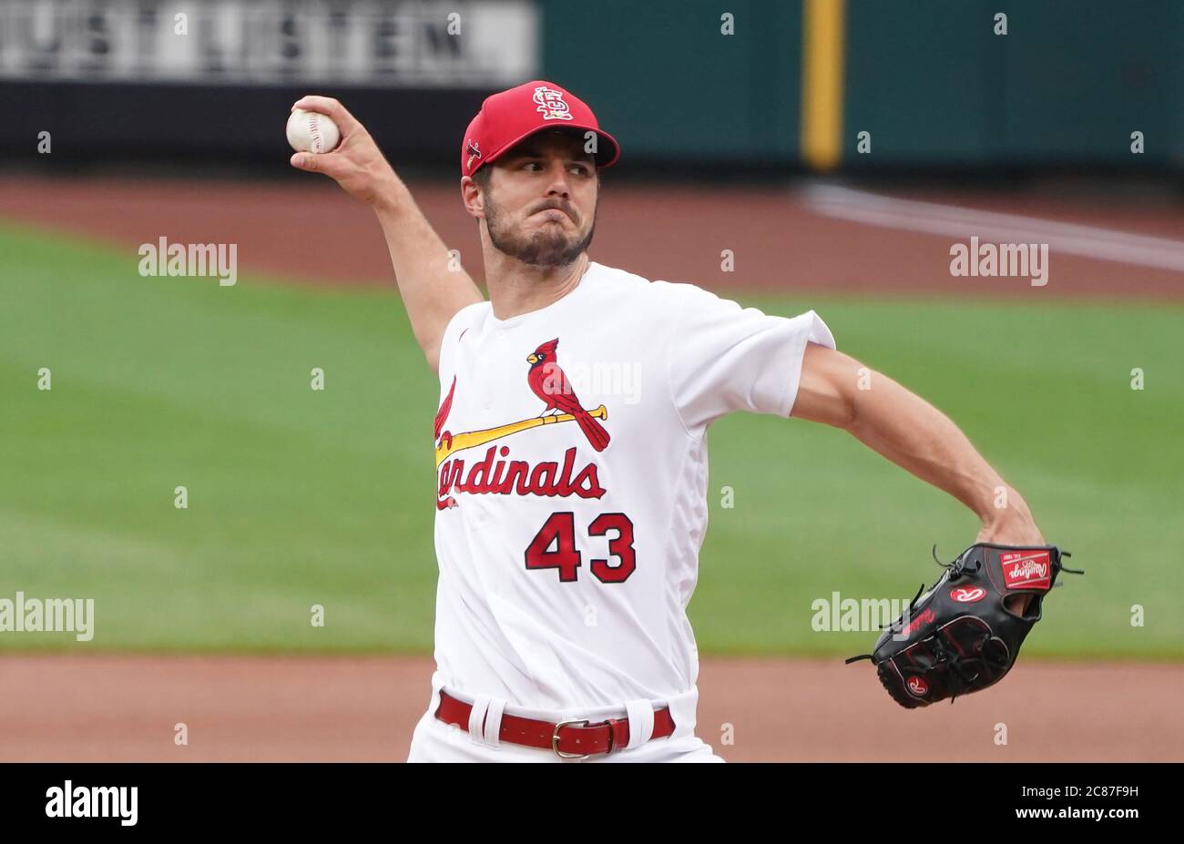 St. Louis, United States. 21st July, 2020. St. Louis Cardinals pitcher ...