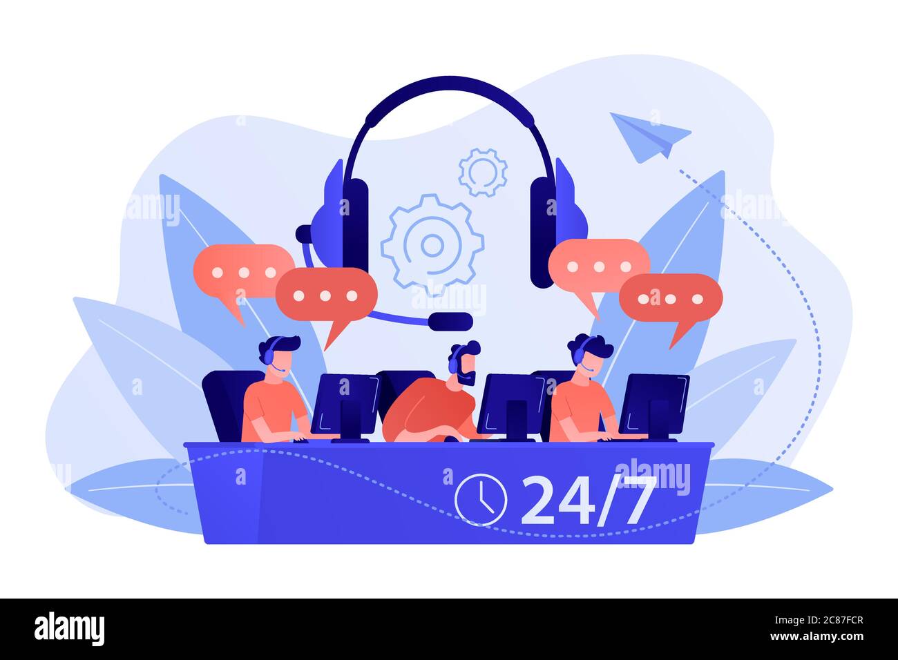 Call center concept vector illustration Stock Vector Image & Art - Alamy