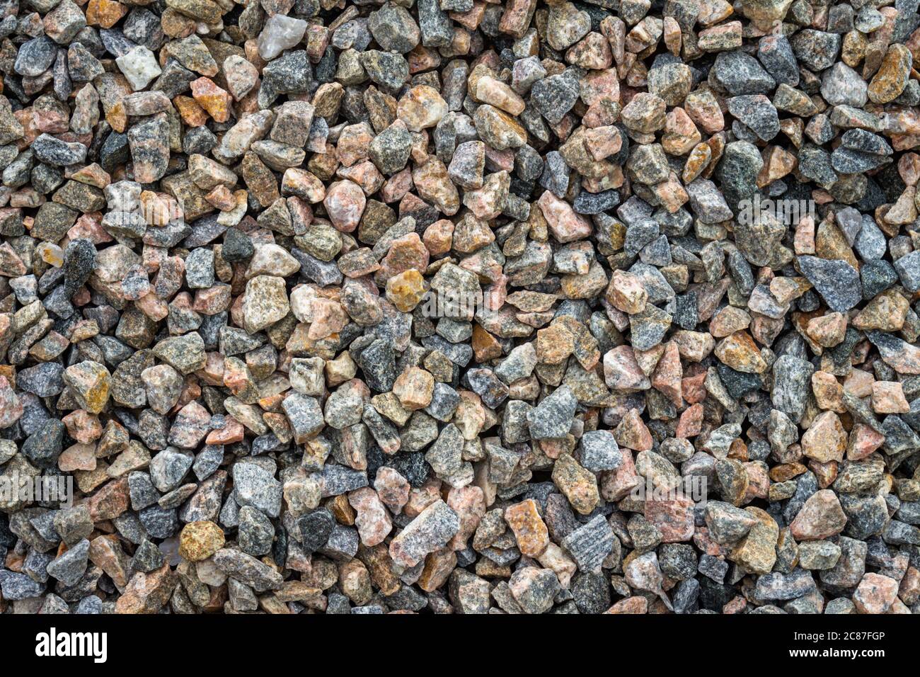 Small broken stones used for construction. Natural material for columns ...