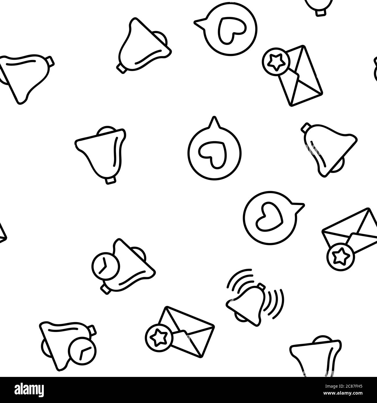 Notification Vector Seamless Pattern Stock Vector Image & Art - Alamy