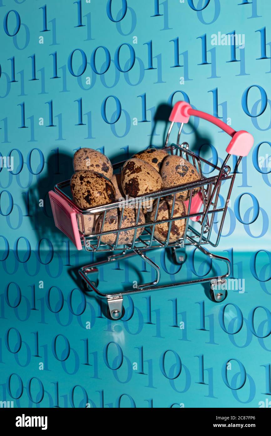 Concept of shopping, money, coding, business, cyber, online and etc. E ...