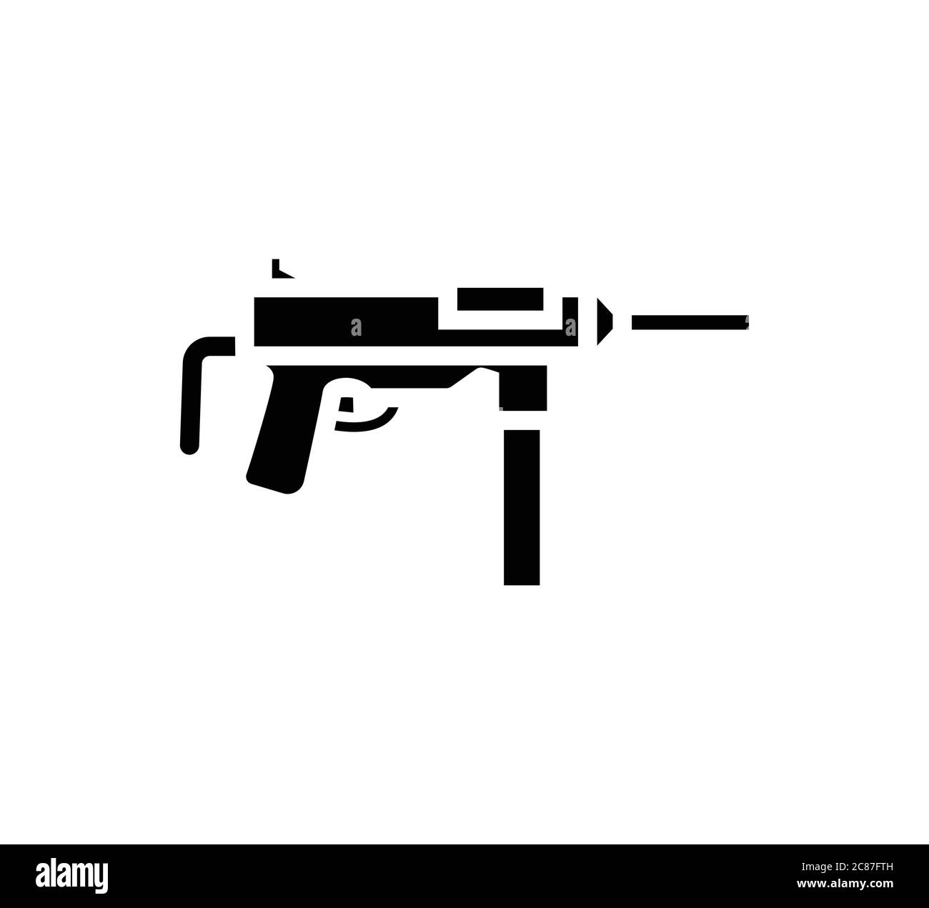 Machine gun vector isolated illustration. Machine gun icon Stock Vector ...