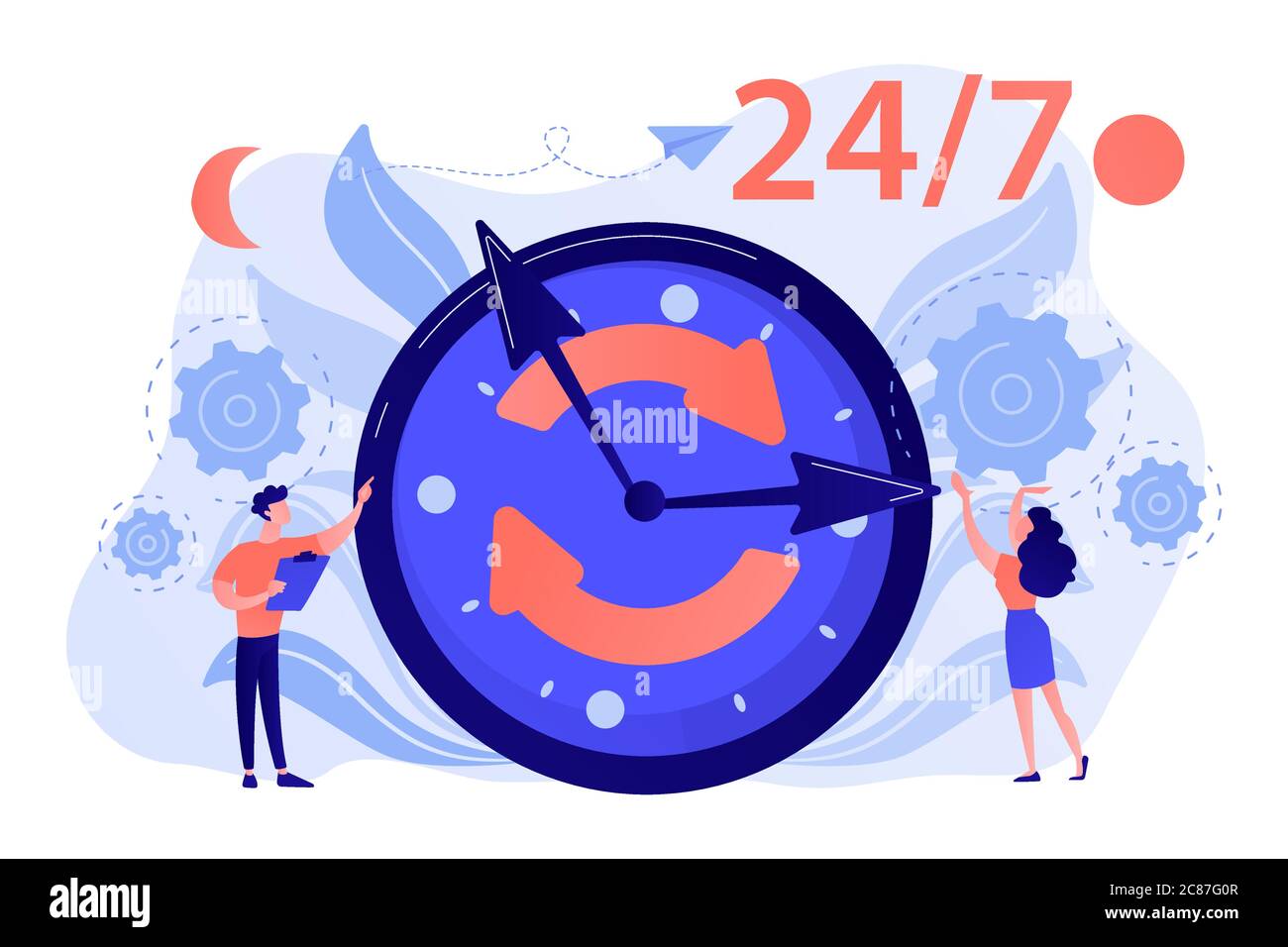 Extended clock Stock Vector Images - Alamy