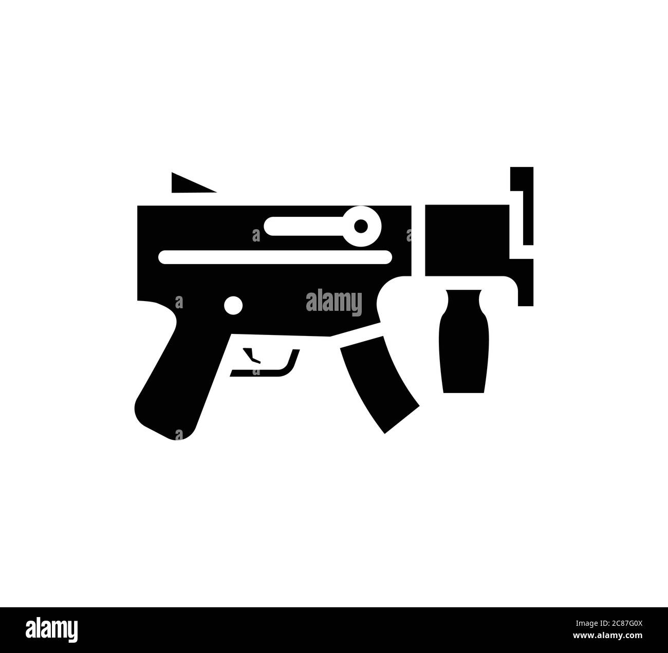 Machine gun vector isolated illustration. Machine gun icon Stock Vector ...