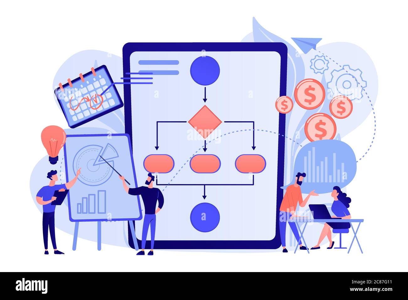 Business process management concept vector illustration Stock Vector ...