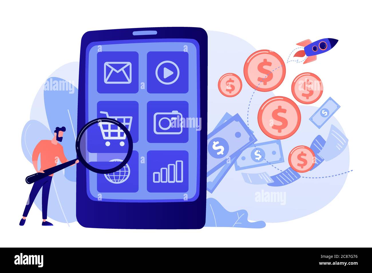 App monetization concept vector illustration Stock Vector Image & Art ...