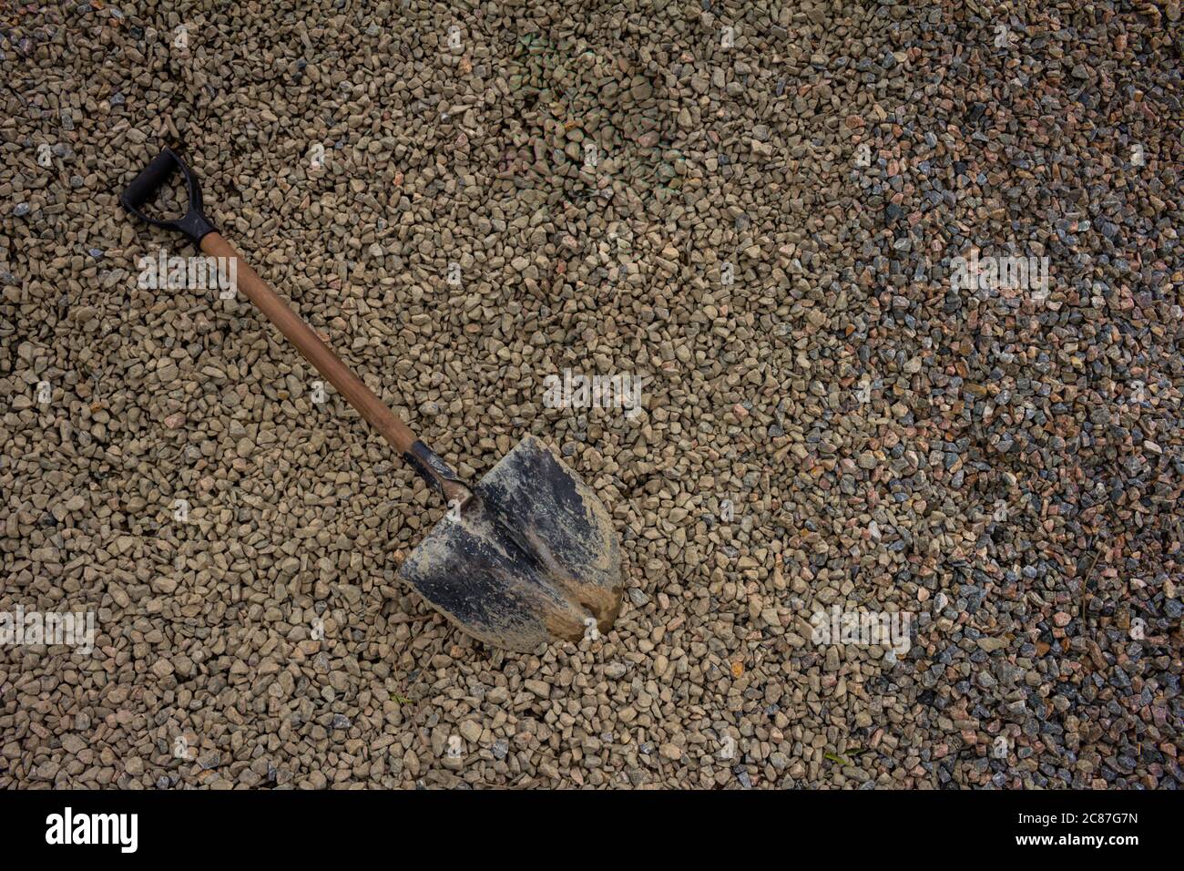 Small broken stones used for construction. Natural material for columns ...