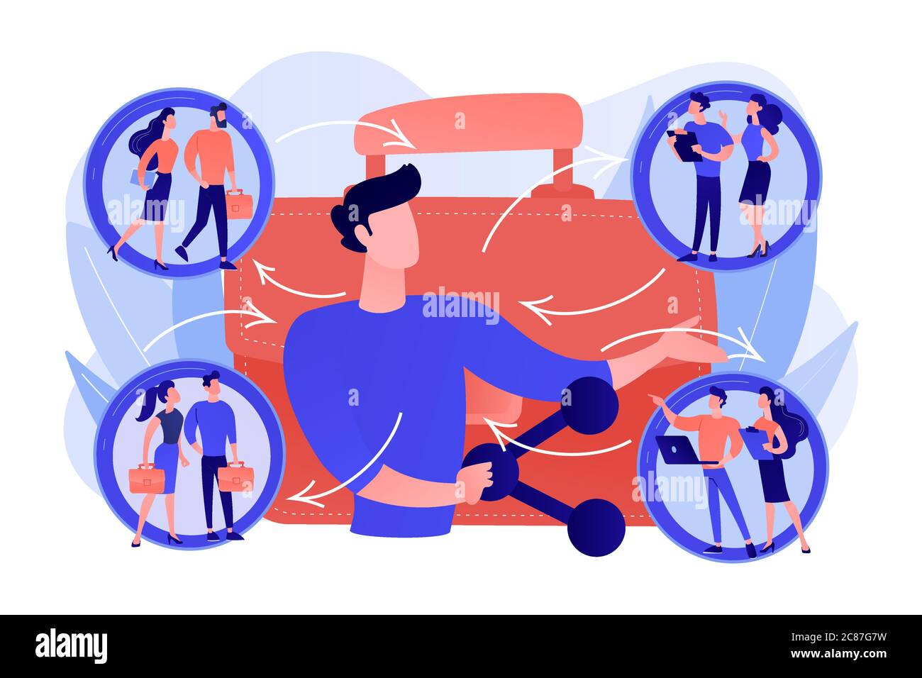 Employee sharing concept vector illustration Stock Vector Image & Art ...