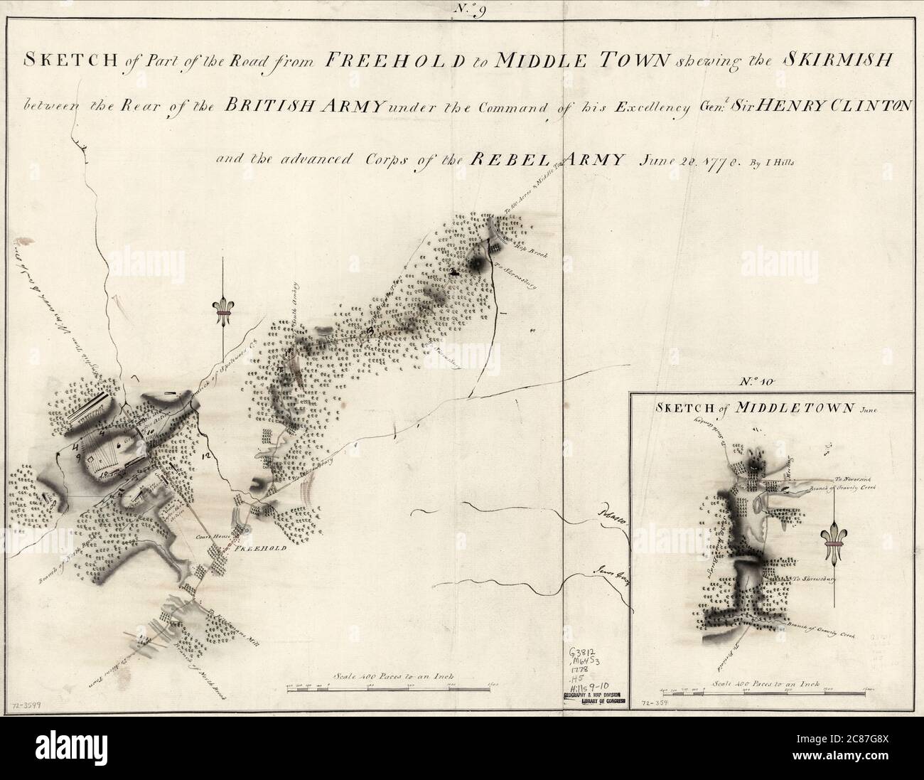 Battle monmouth map hi-res stock photography and images - Alamy