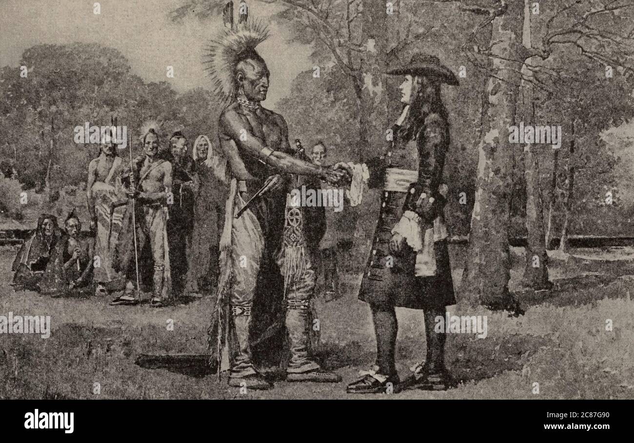 William Penn's Treaty with the Indians Stock Photo - Alamy
