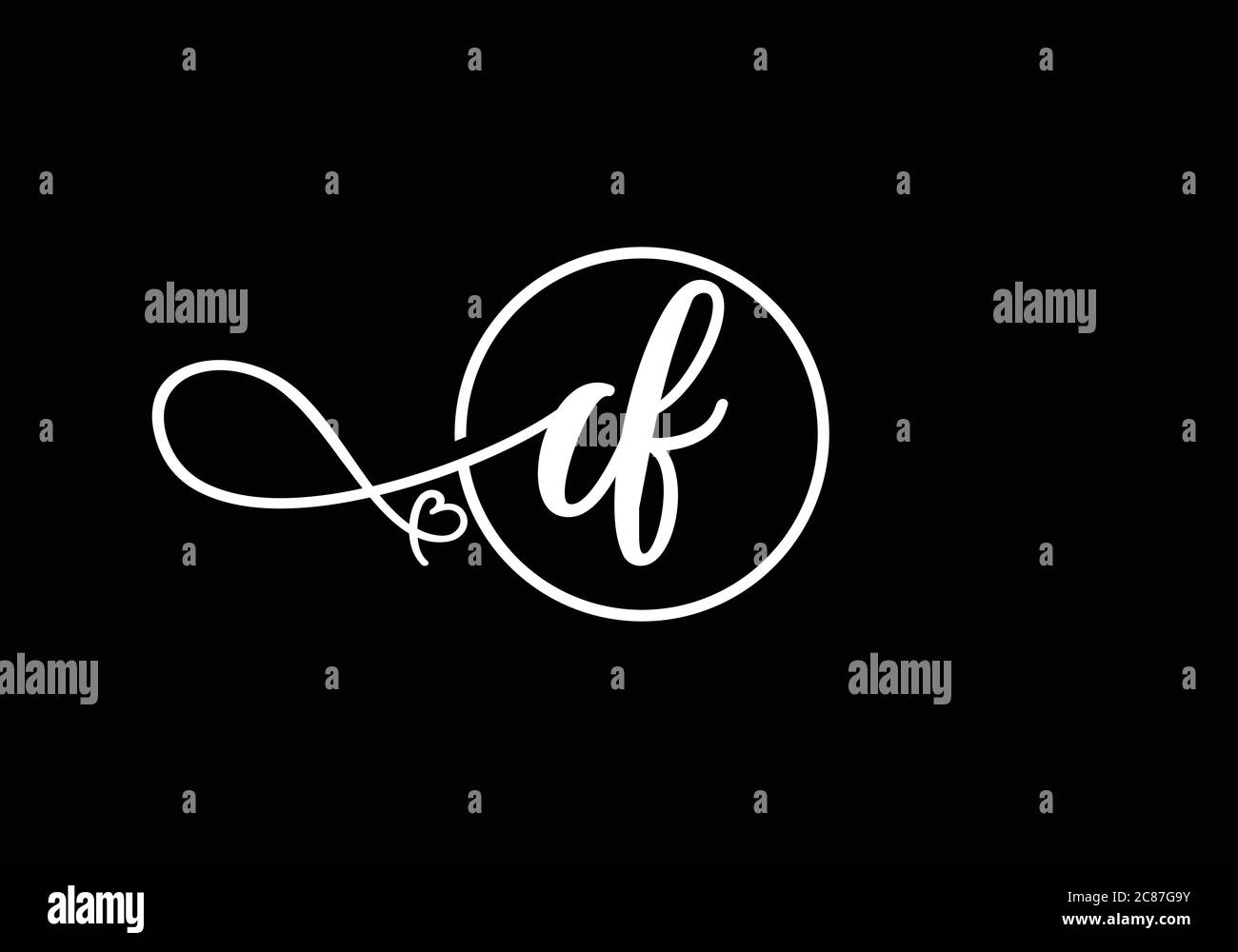 Initial Monogram Letter C F Logo Design Vector Template. C F Letter ...