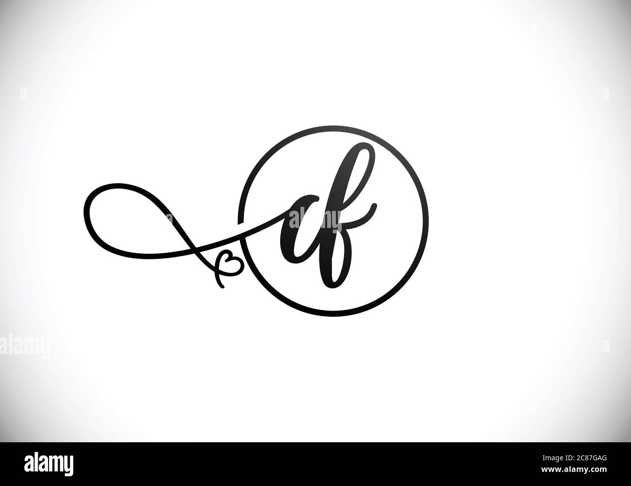 Initial Monogram Letter C F Logo Design Vector Template. C F Letter ...