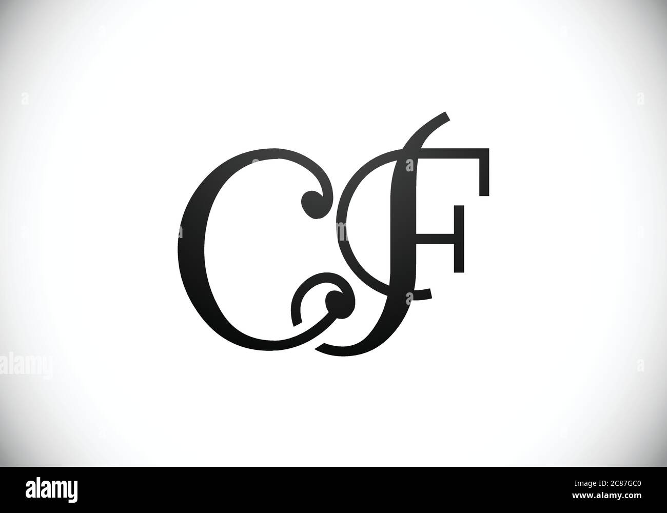 Initial Monogram Letter C F Logo Design Vector Template. C F Letter Logo Design Stock Vector ...