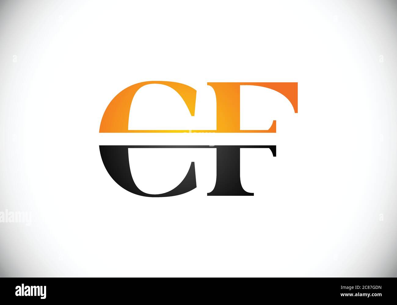 Initial Monogram Letter C F Logo Design Vector Template. C F Letter Logo Design Stock Vector ...