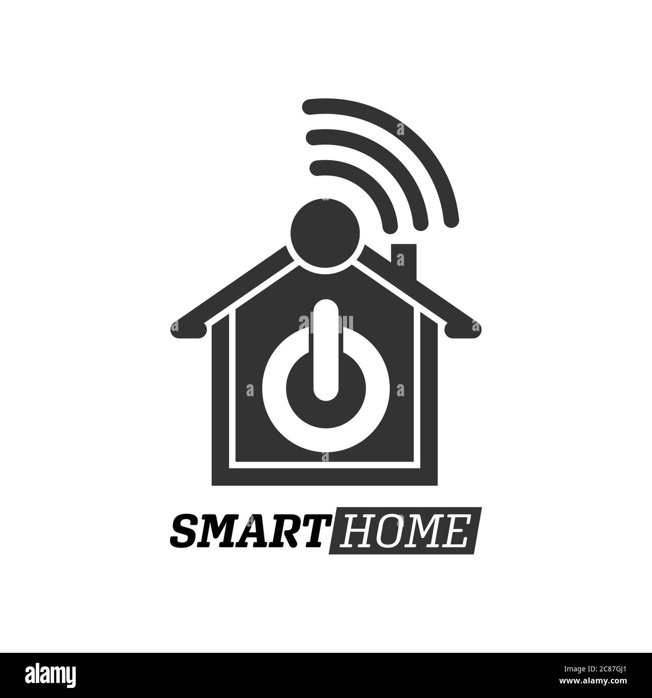 Smart home concept hand drawing Black and White Stock Photos & Images ...