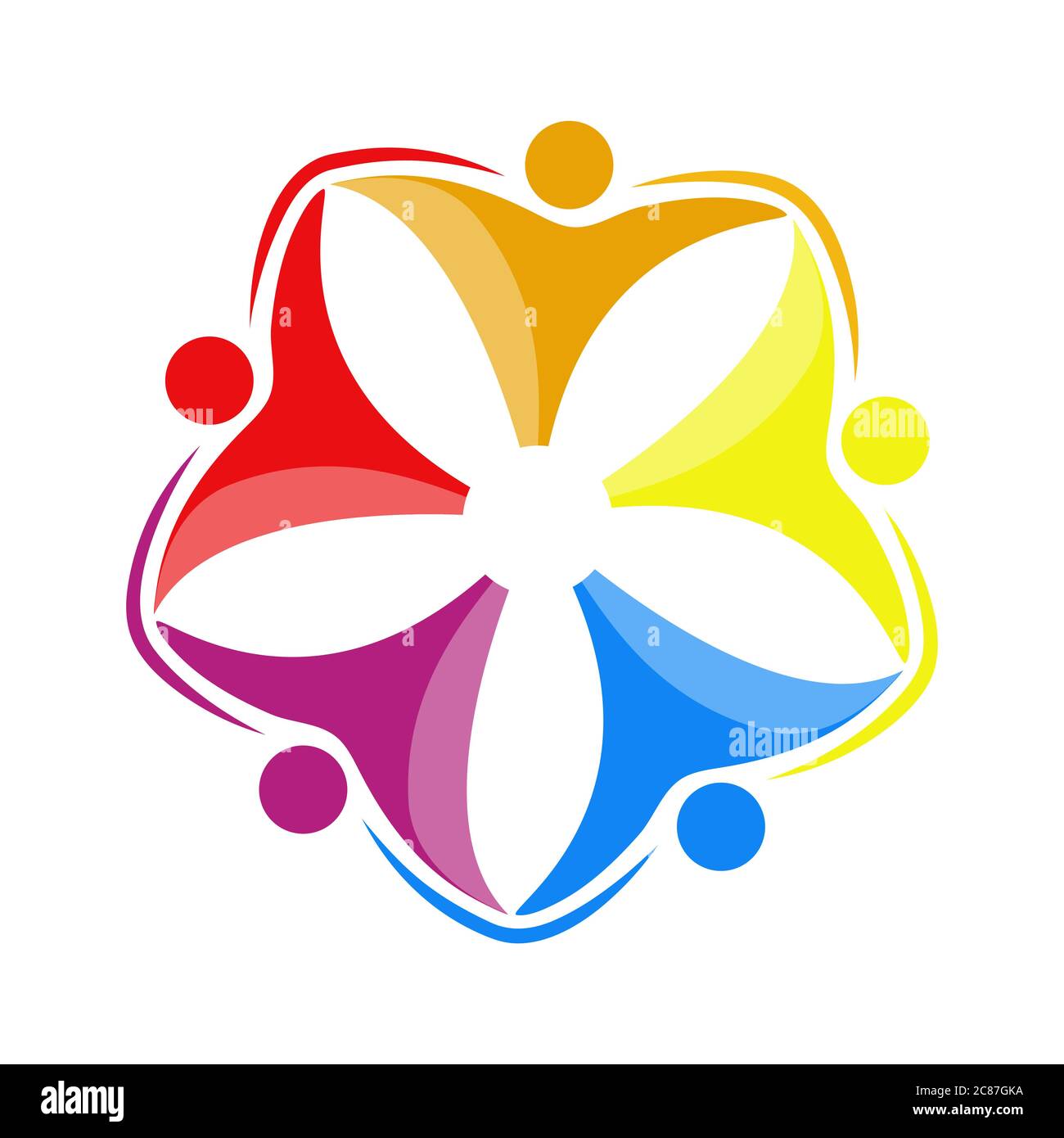 team of like-minded people, friends or colleagues. Creative vector ...