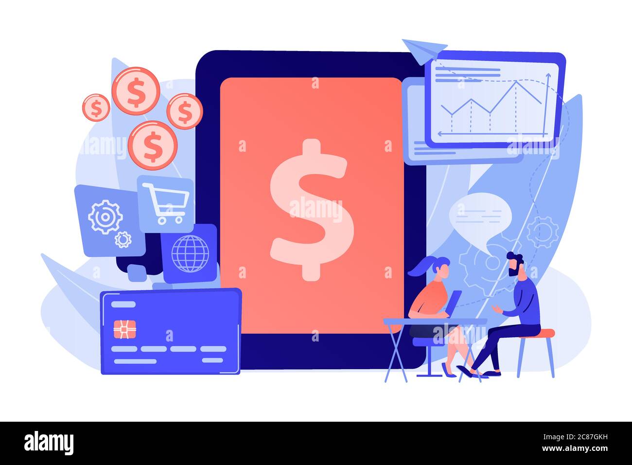 Core banking IT system concept vector illustration Stock Vector Image ...