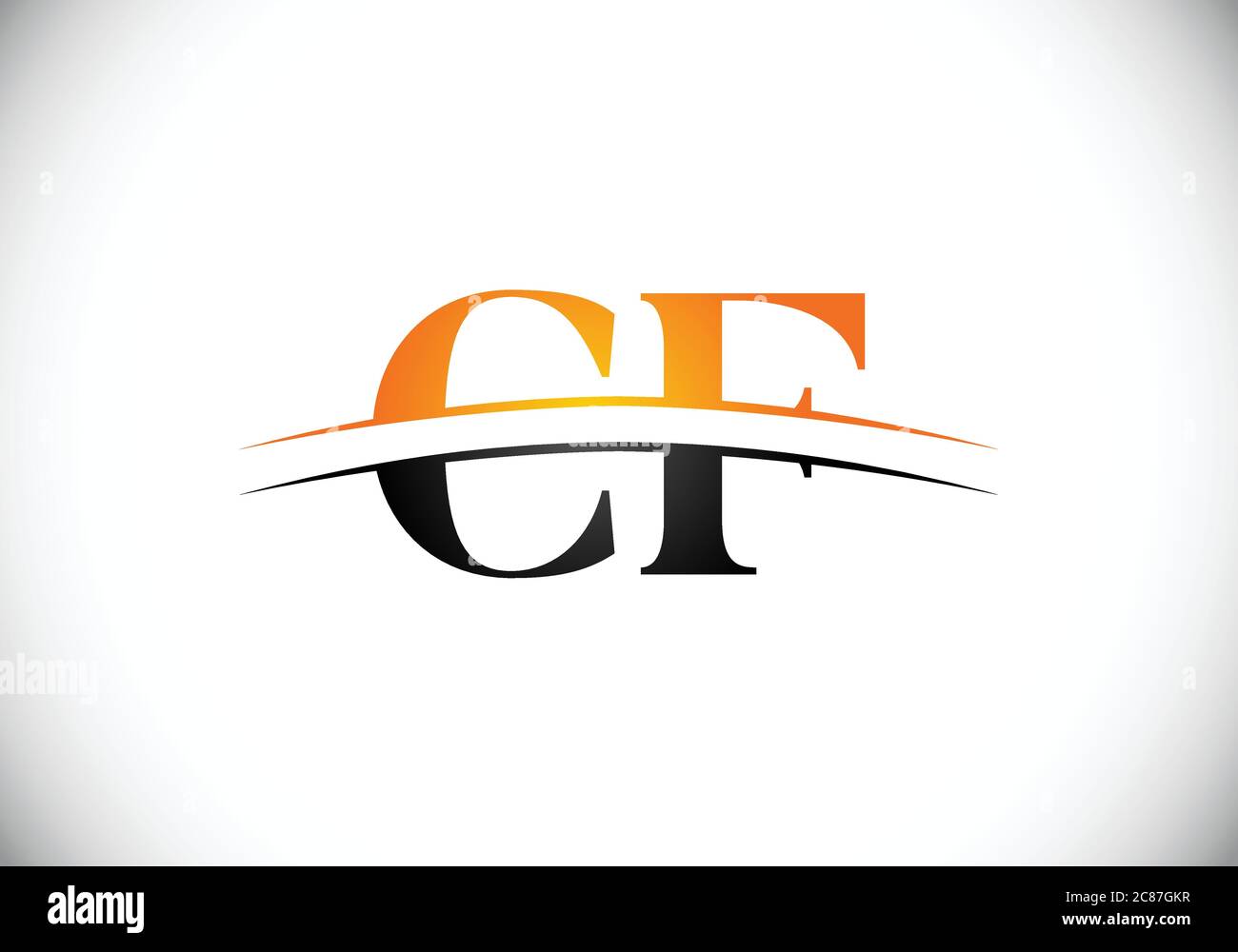Initial Monogram Letter C F Logo Design Vector Template. C F Letter Logo Design Stock Vector ...